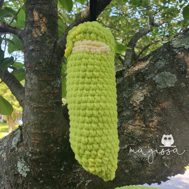 Millie the Monarch Caterpillar & Chrysalis Pattern - Crochet Pattern ...