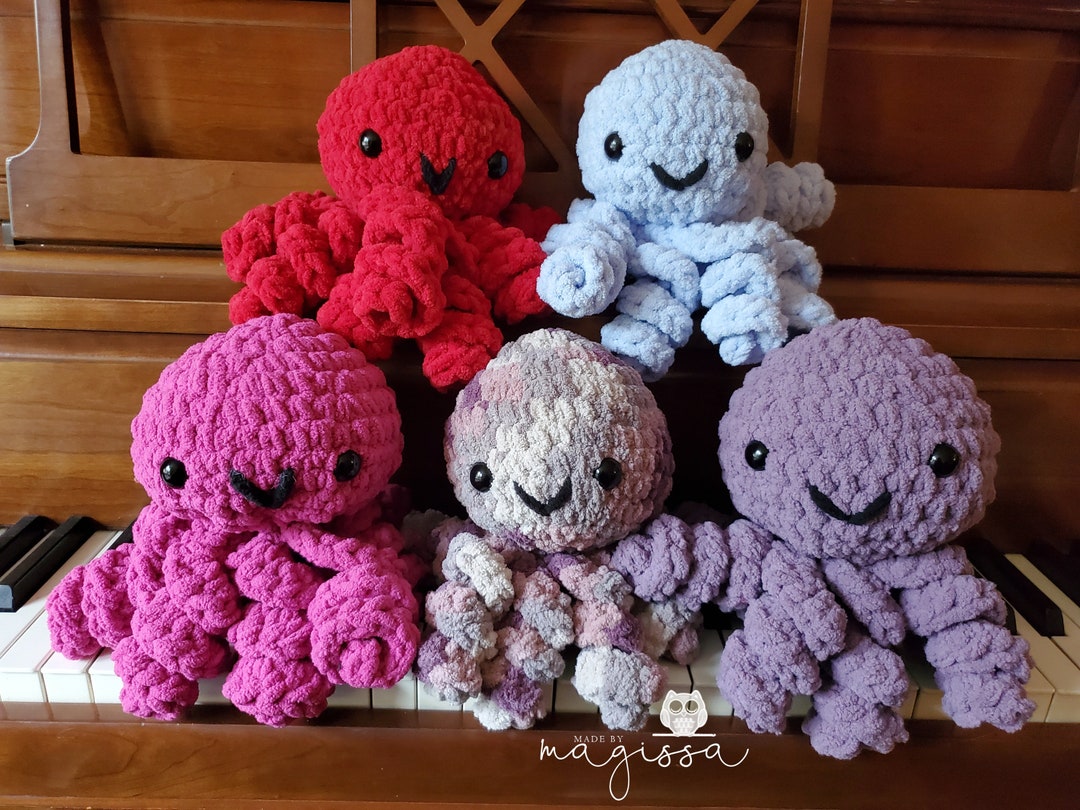 Snuggly Octopus Plushie - Handmade Crochet - Emotional Support Octopus ...