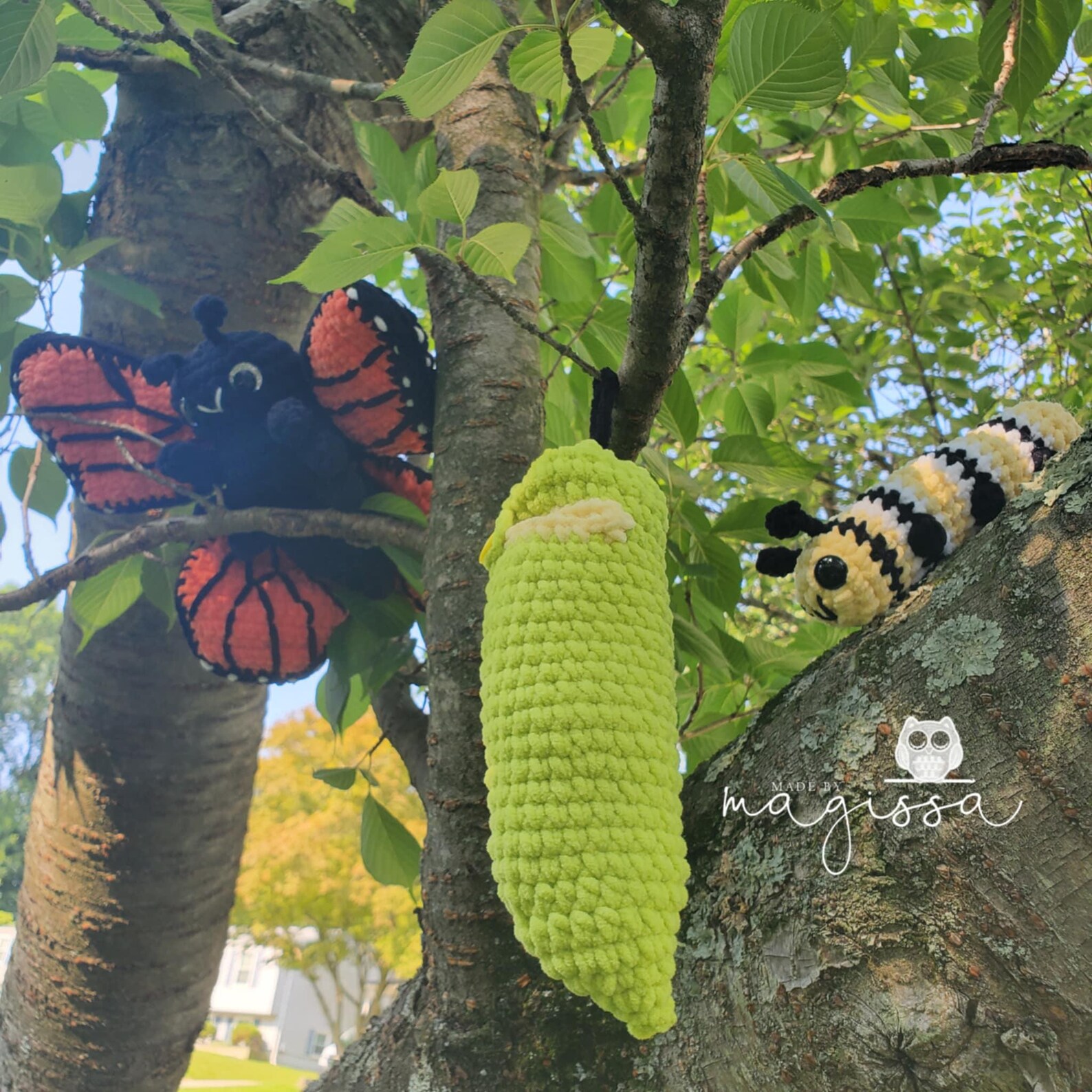 Millie the Monarch Caterpillar & Chrysalis Pattern - Crochet Pattern ...