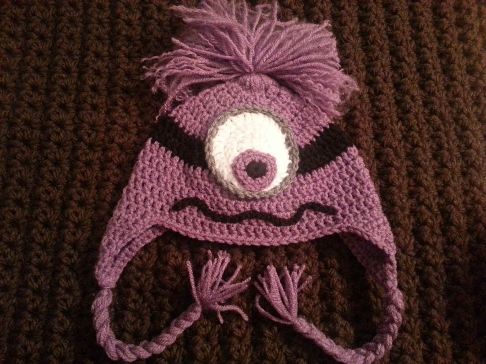 Crochet Purple Evil Minion Hat | Etsy