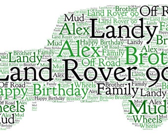 Land Rover Word Art - Etsy