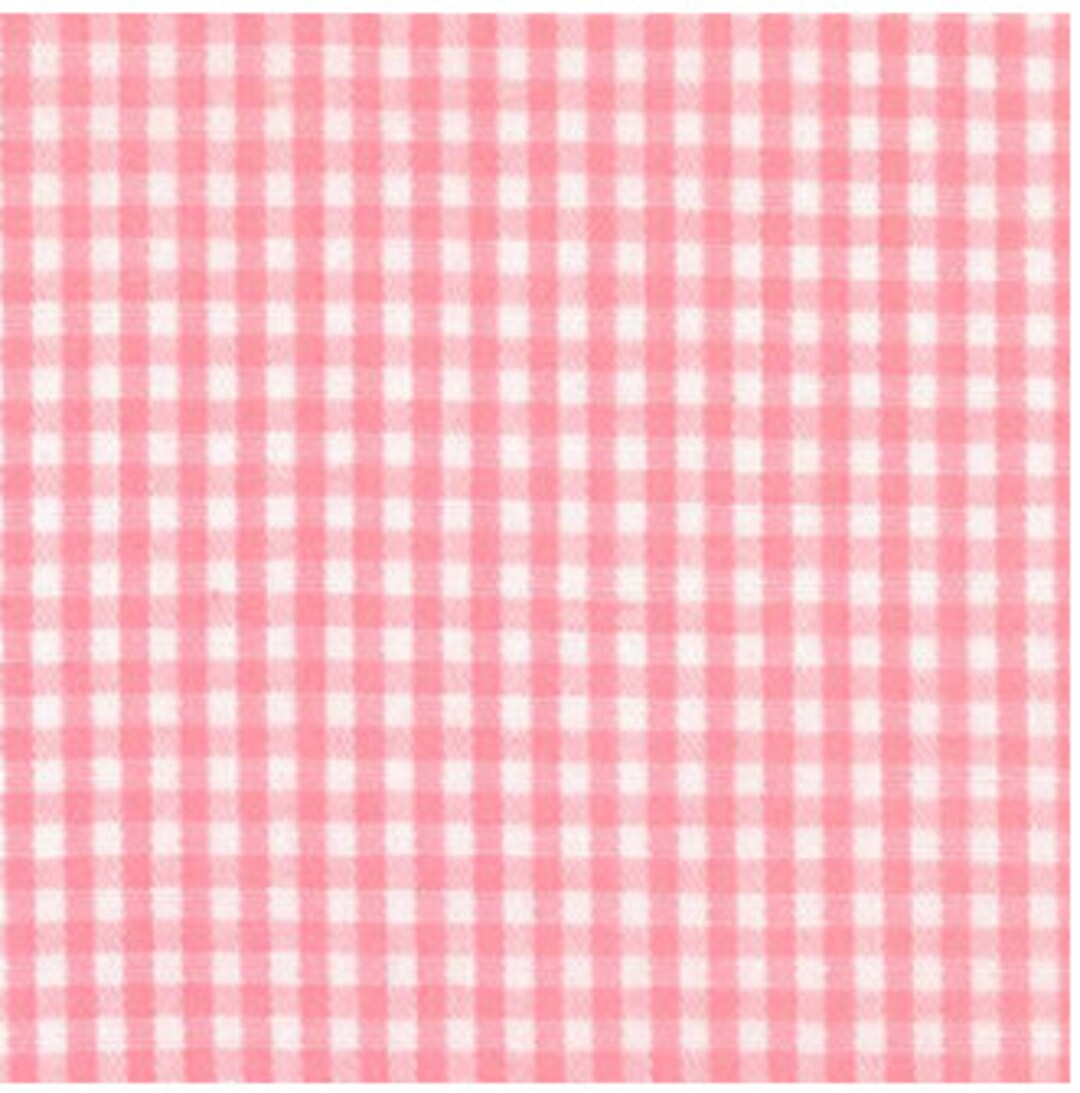 Pink Gingham 1/16” Fabric - Fabric by the Yard - FBY - Fabric Finders ...