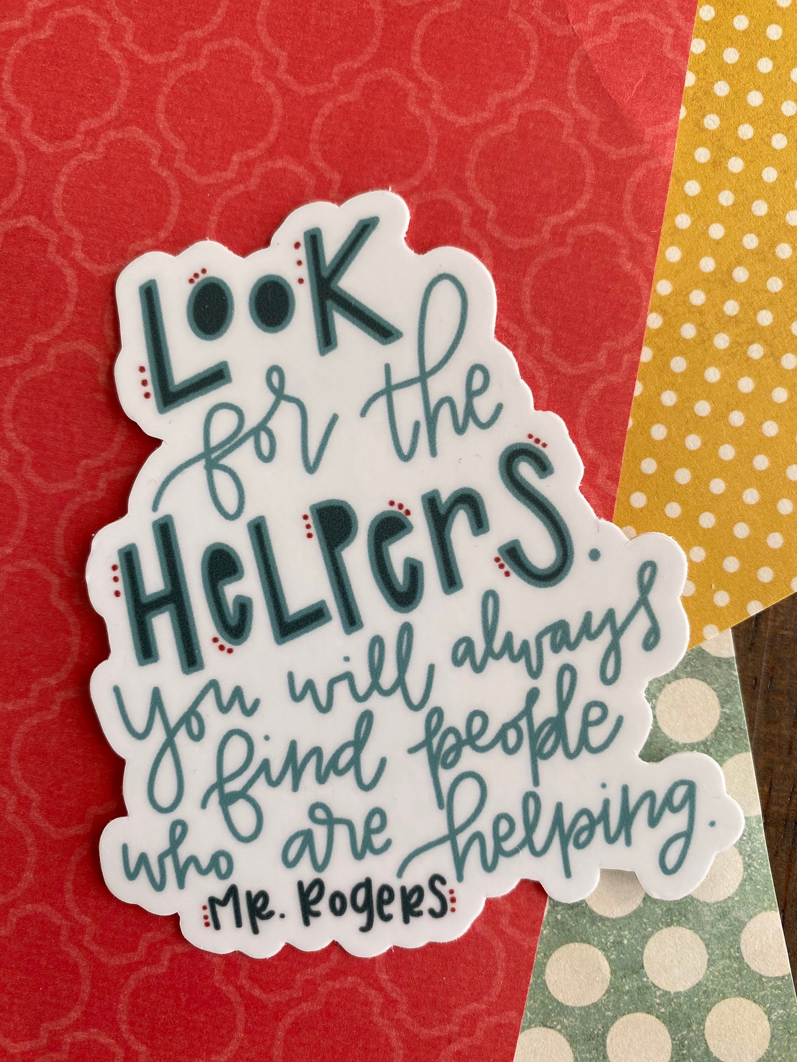 Look for the Helpers Mr Rogers Inspirational Sticker - Etsy