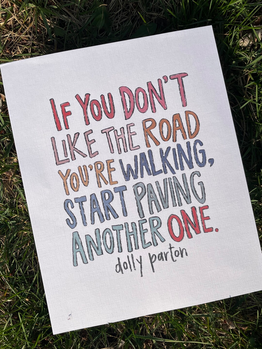 Start Paving A New One Print | Graduation Gift | Dolly Parton - Etsy