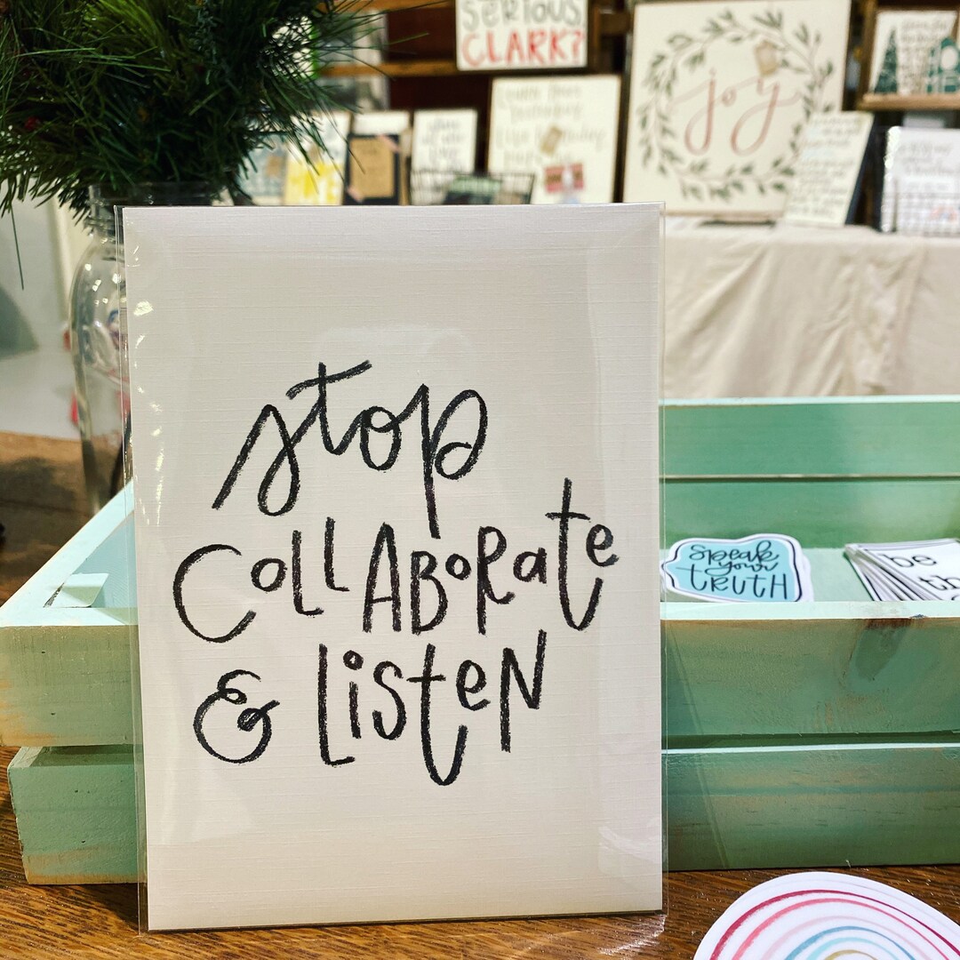 Stop, Collaborate & Listen 5x7 Print - Etsy