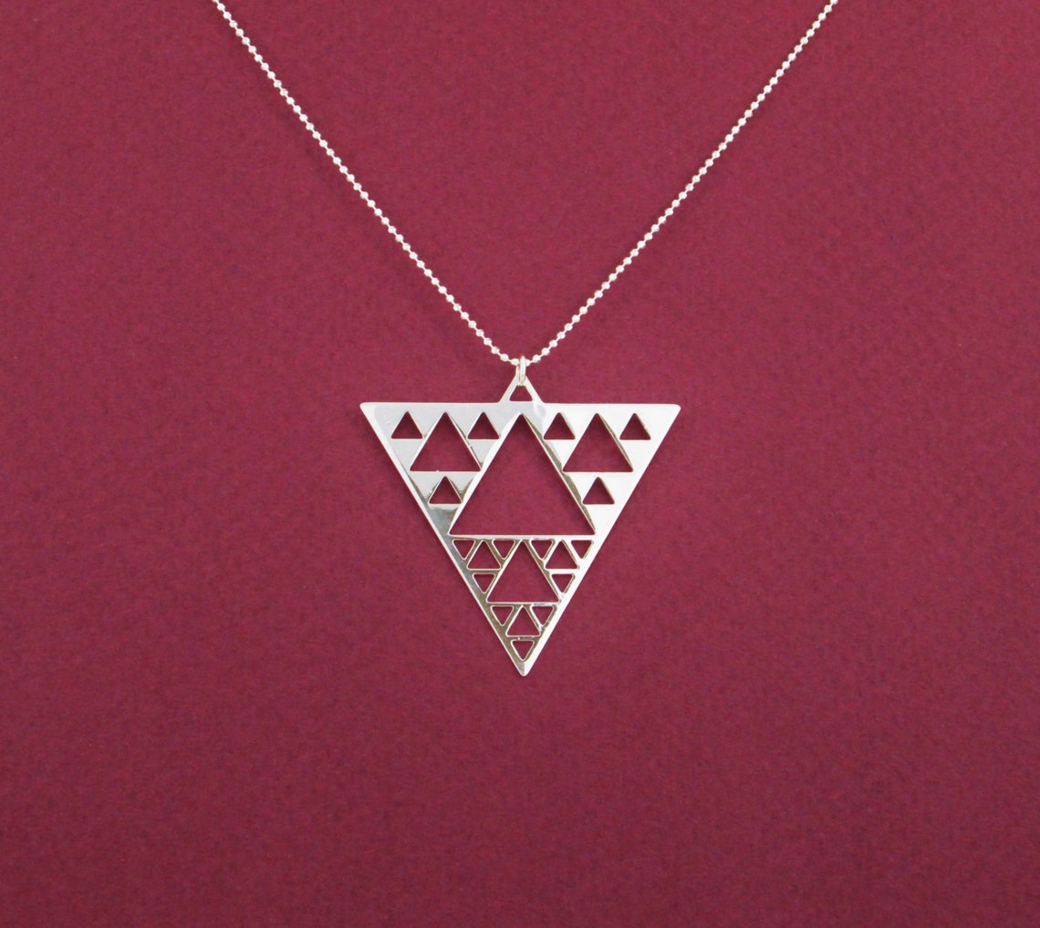 Sierpinski Triangle Math Necklace Science Fractal - Etsy