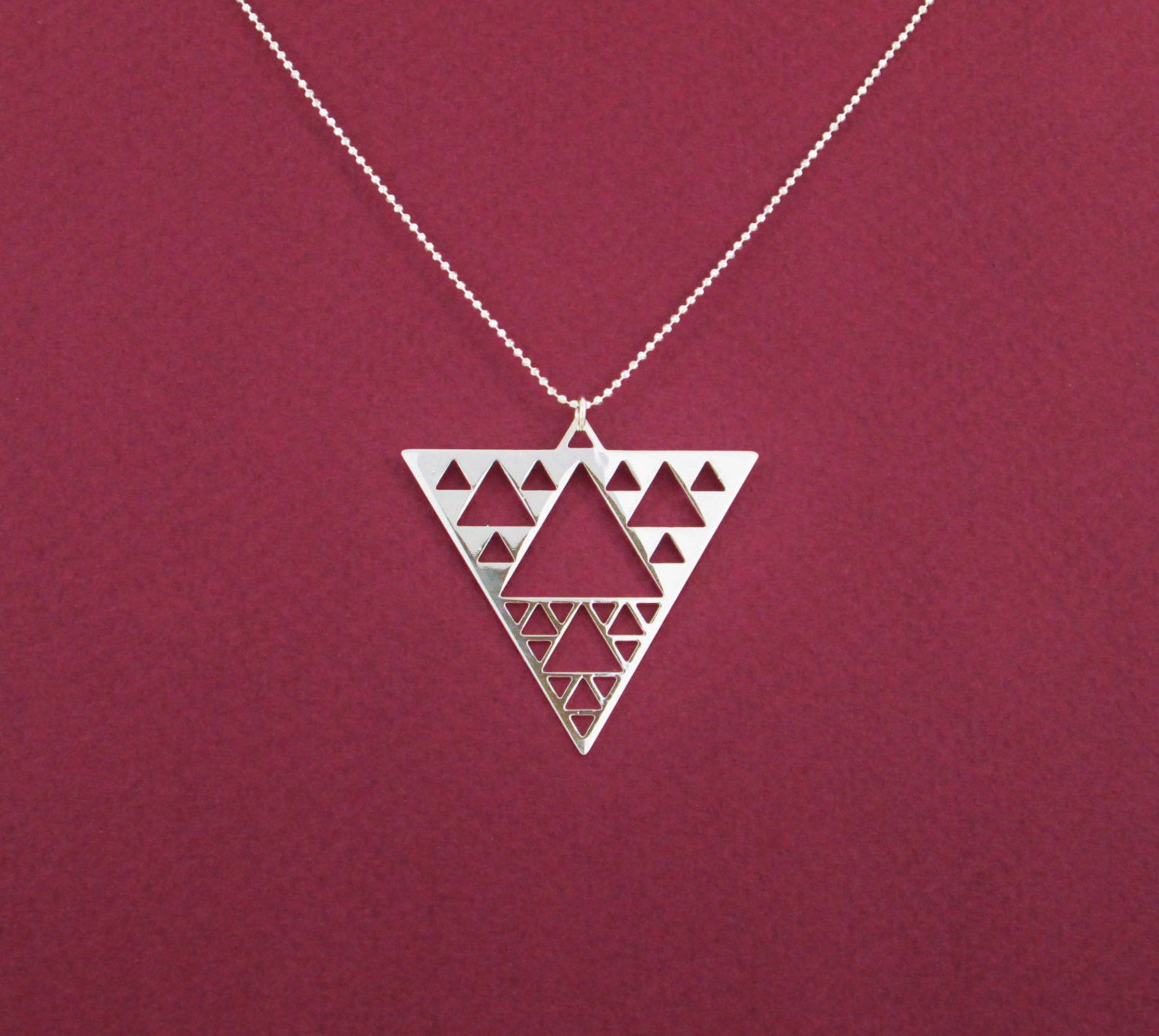 Sierpinski Triangle Math Necklace Science Fractal - Etsy