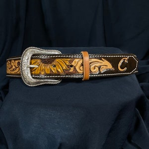 Sunflower and Scroll Belt Pattern- 1.5" With *free Helpful Tips Page ...