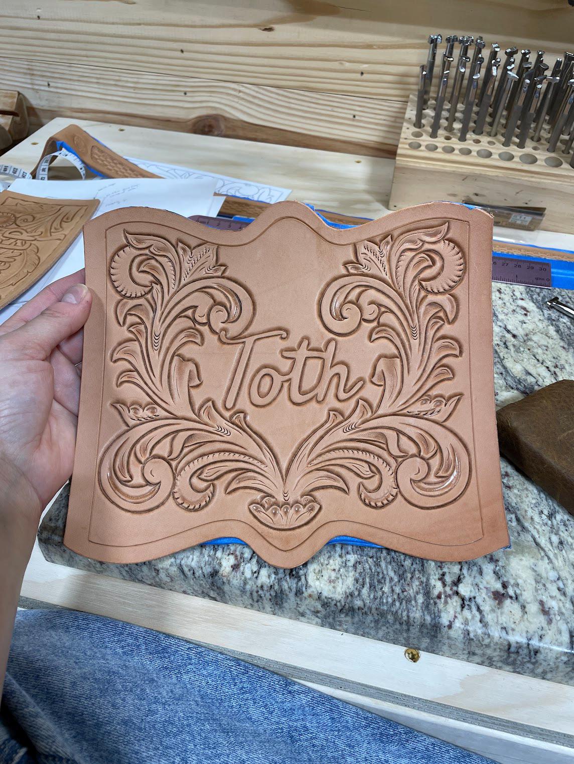 Scroll and Flower Bouquet Wrap Leather Tooling Pattern - Etsy