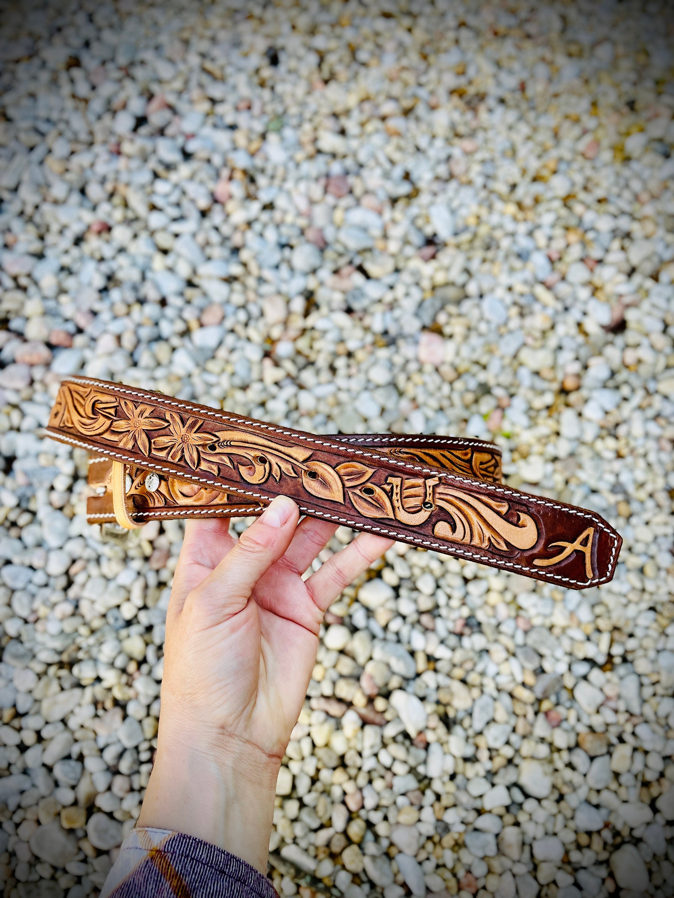 Horseshoe Flower and Scroll Belt Pattern- 1.5" With *free Helpful Tips ...