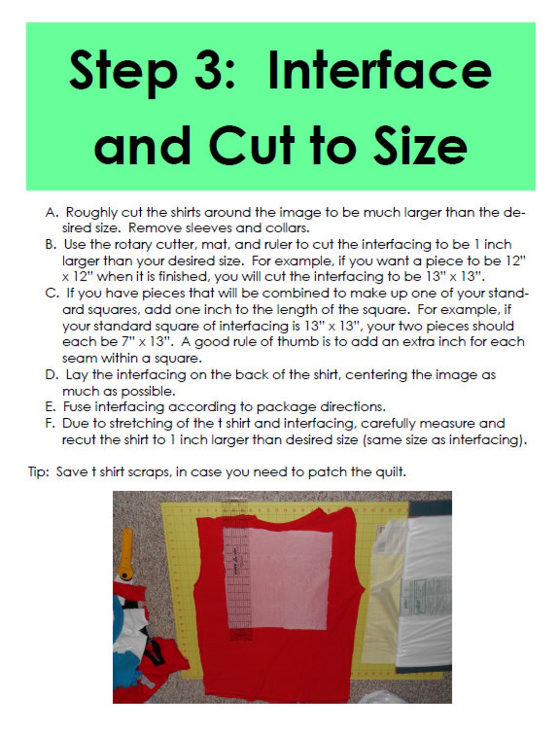 Easy T Shirt Quilt Tutorial Etsy