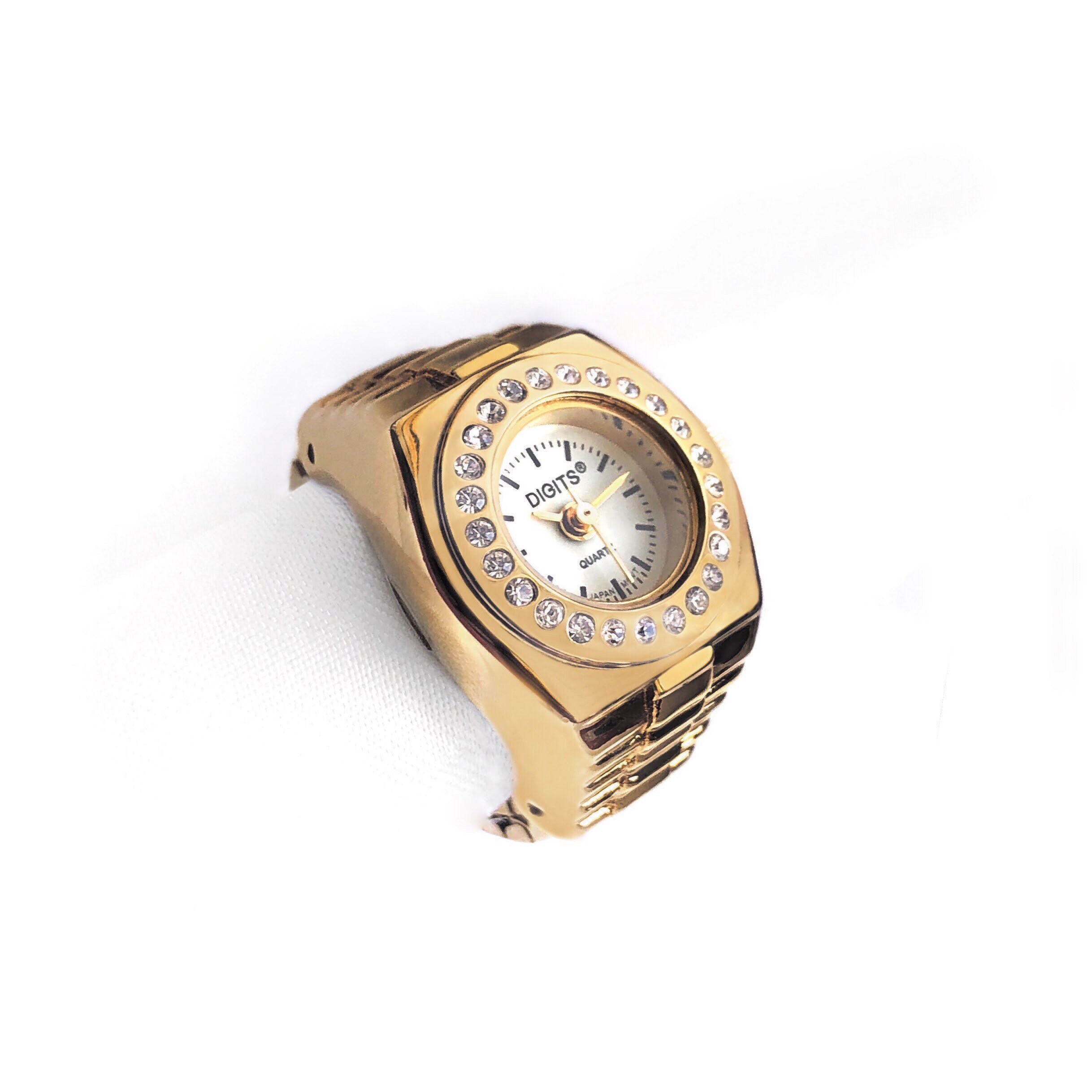 Stellar Gold Pave Halo Ring Watch - Etsy
