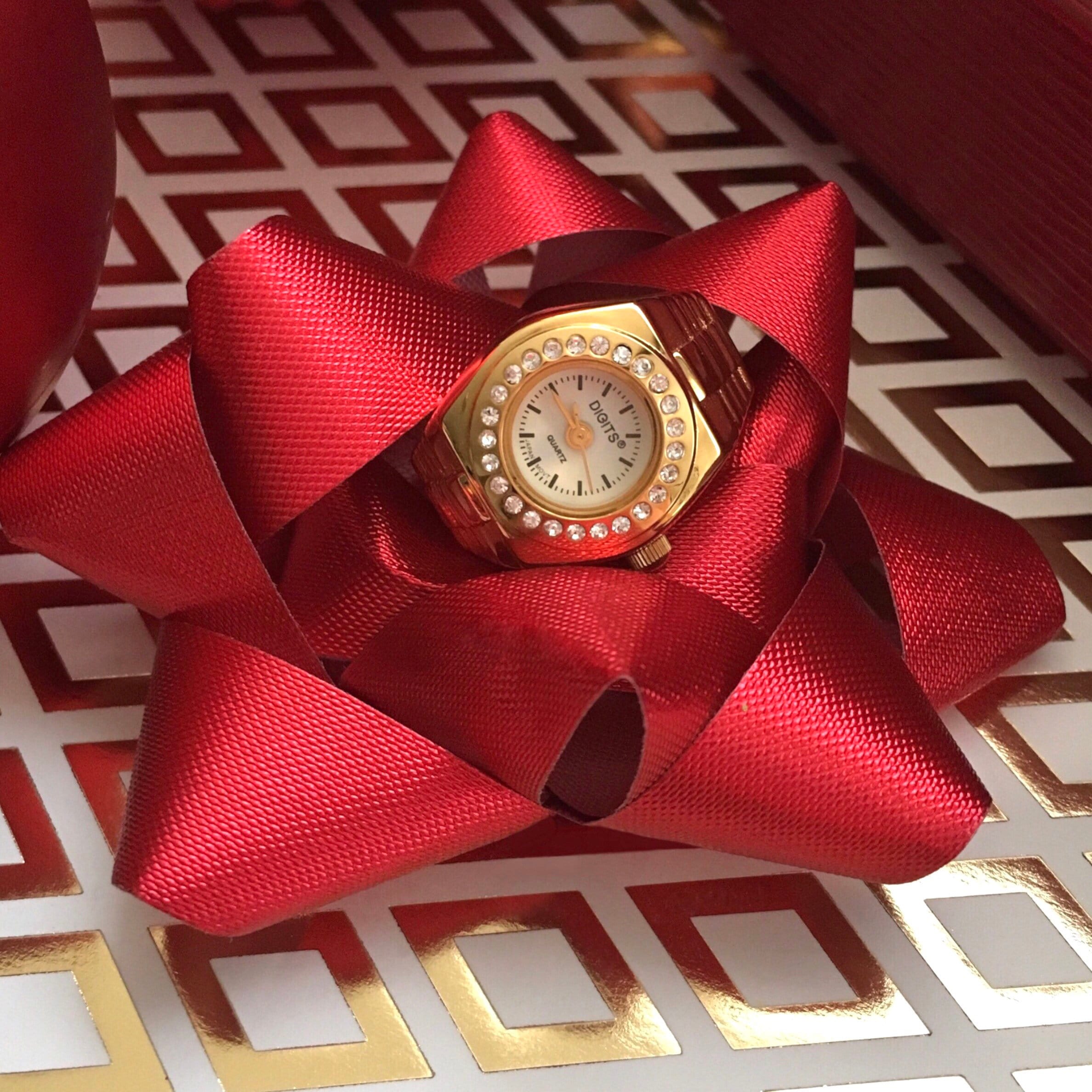 Stellar Gold Pave Halo Ring Watch - Etsy