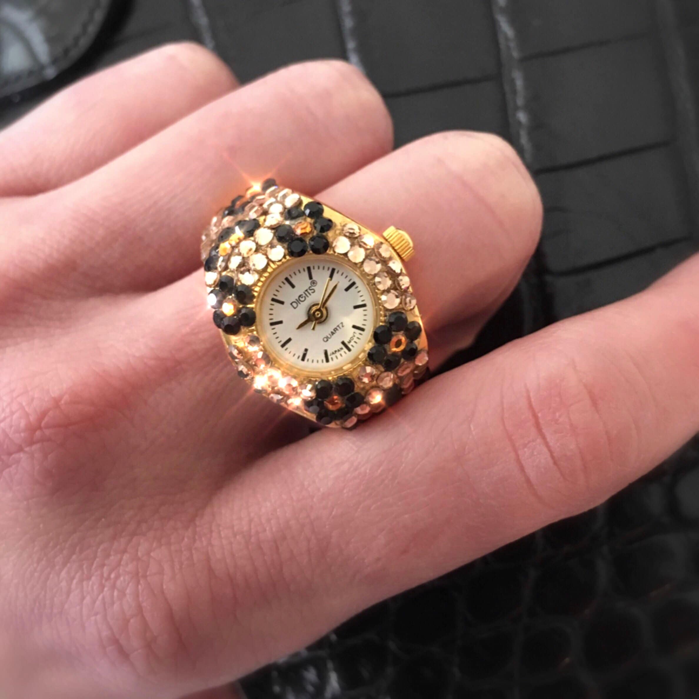 Cheetah Ring Watch With Crystals - Etsy