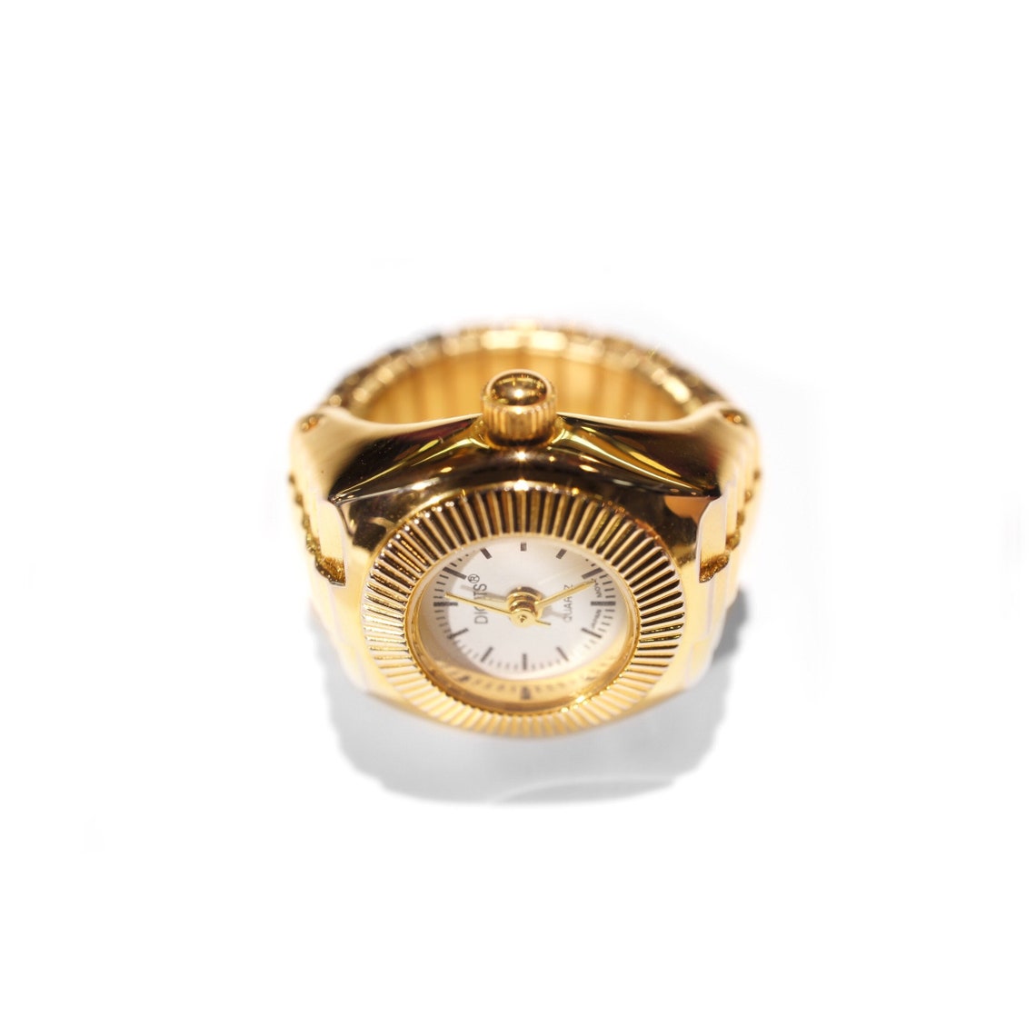 Stellar Gold Ring Watch With Round Dial - Etsy