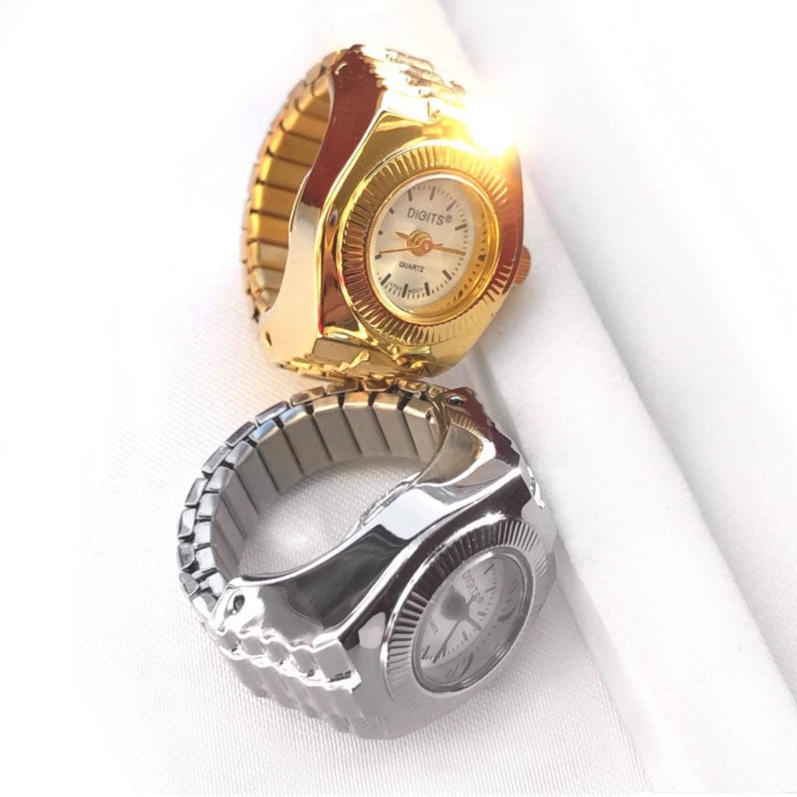 Stellar Gold Ring Watch With Round Dial - Etsy