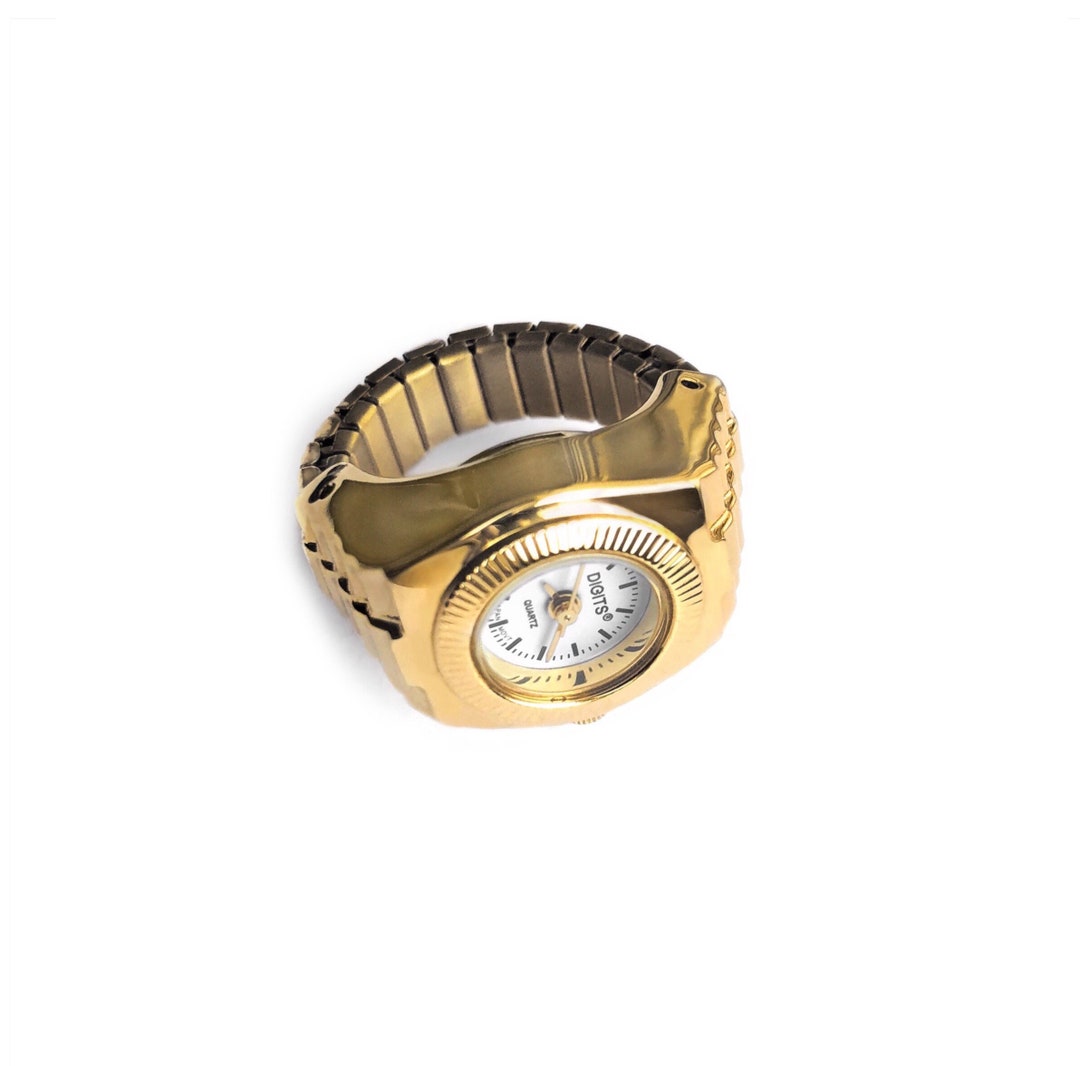 Stellar Gold Ring Watch With Round Dial - Etsy