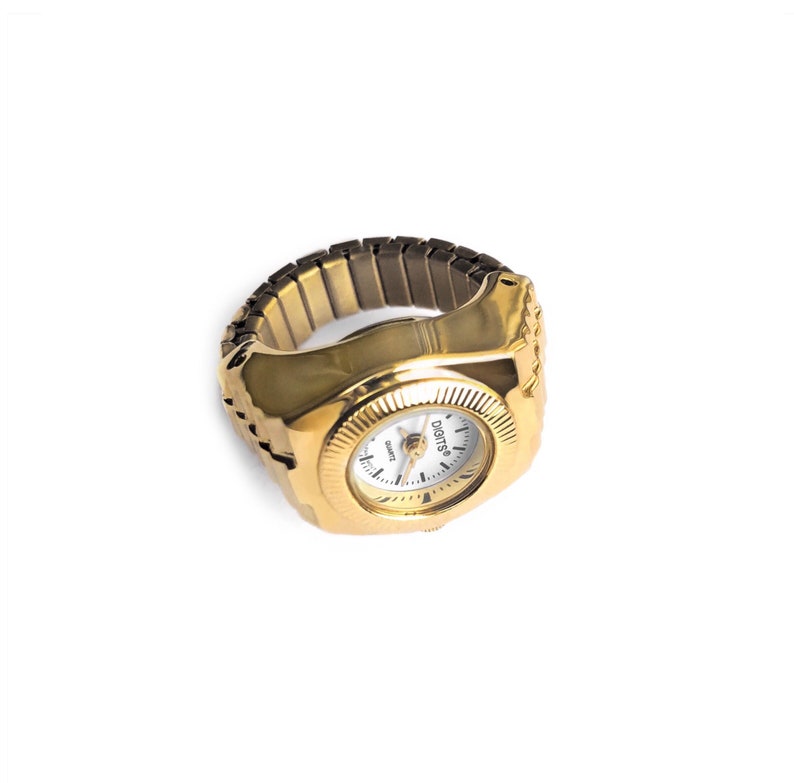 Stellar Gold Ring Watch With Round Dial - Etsy