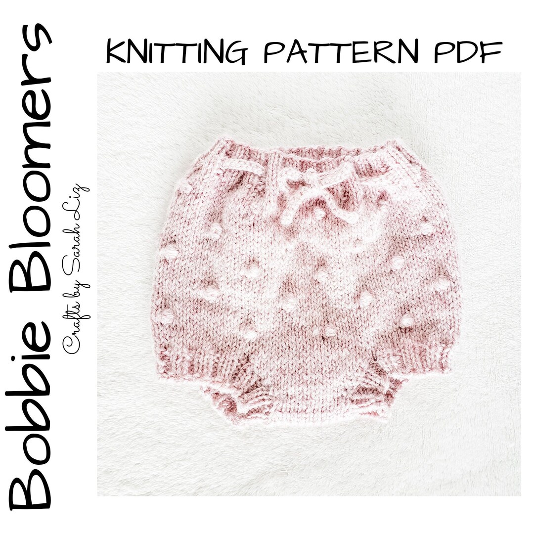 KNITTING PATTERN - Bobbie Bloomers, Baby Bloomers Pattern, Bloomers ...