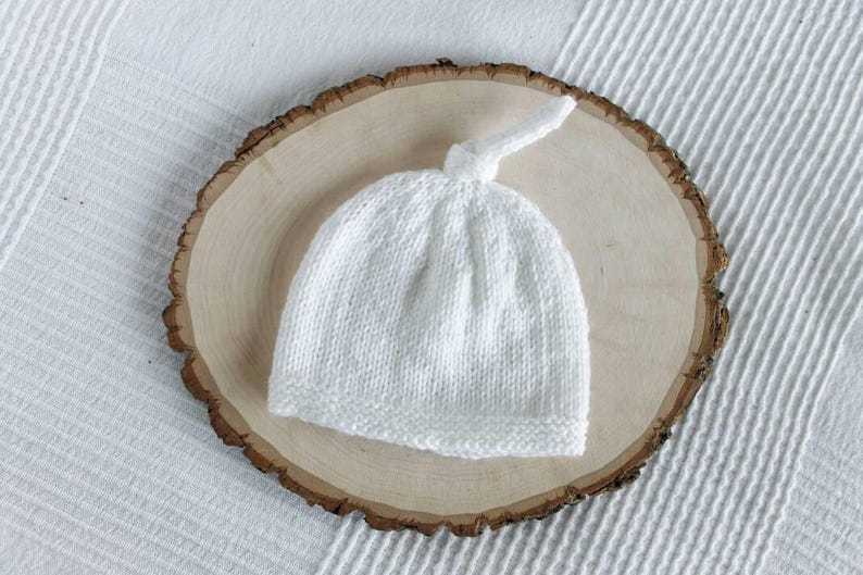 Angel Margaret Hospital Hat, Newborn Baby Hat, Knitted Baby Hat, Knot ...