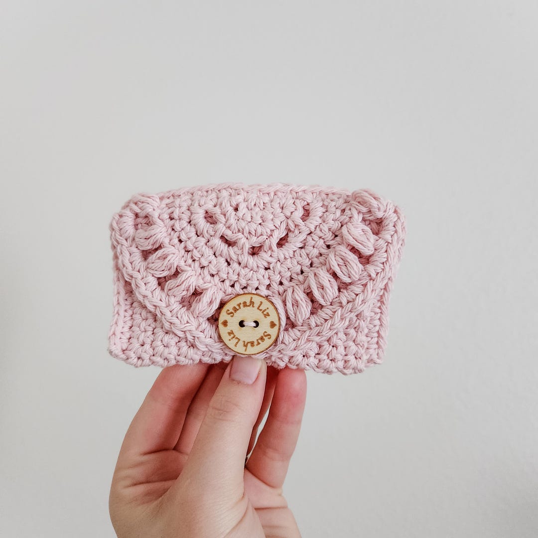 Crochet Card Case, Crochet Wallet, Bohemian Wallet, Cotton Wallet, Gift ...