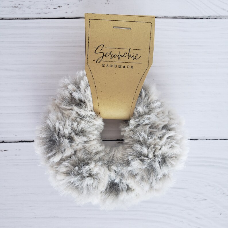 Crochet Scrunchie, Furry Scrunchie, Faux Fur Scrunchie, Crochet Hair ...