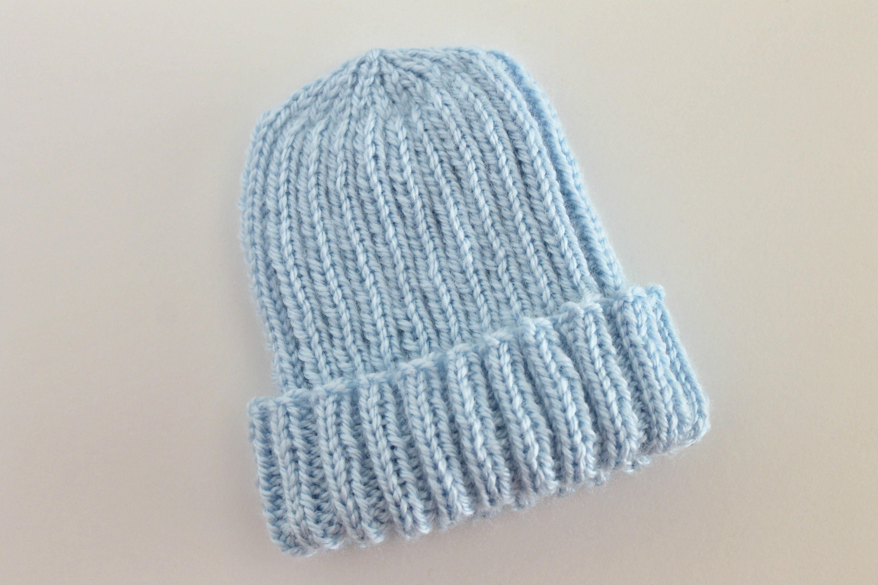 Angel Ian Hospital Hat, Knitted Newborn Baby Hat, Knit Baby Hat, Baby's ...