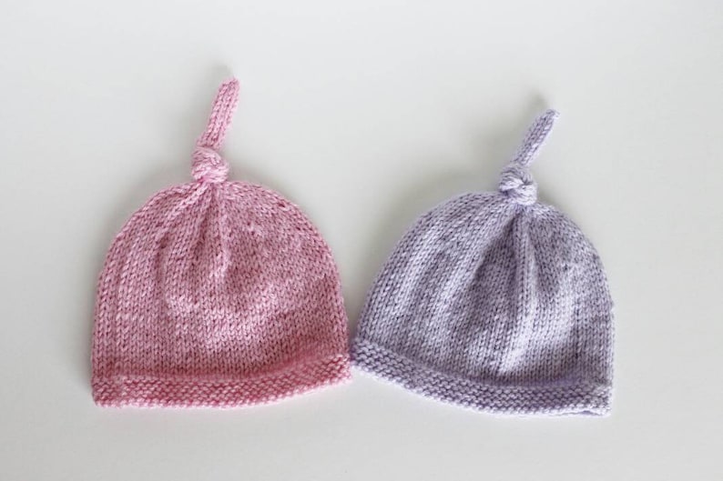 Angel Margaret Hospital Hat, Newborn Baby Hat, Knitted Baby Hat, Knot ...