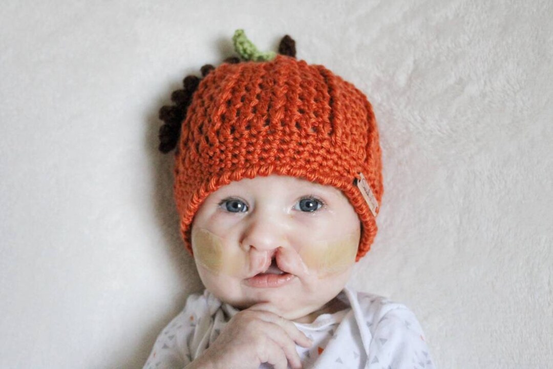 Crocheted Pumpkin Hat, Infant Pumpkin Hat, Baby Pumpkin Hat, Toddler ...