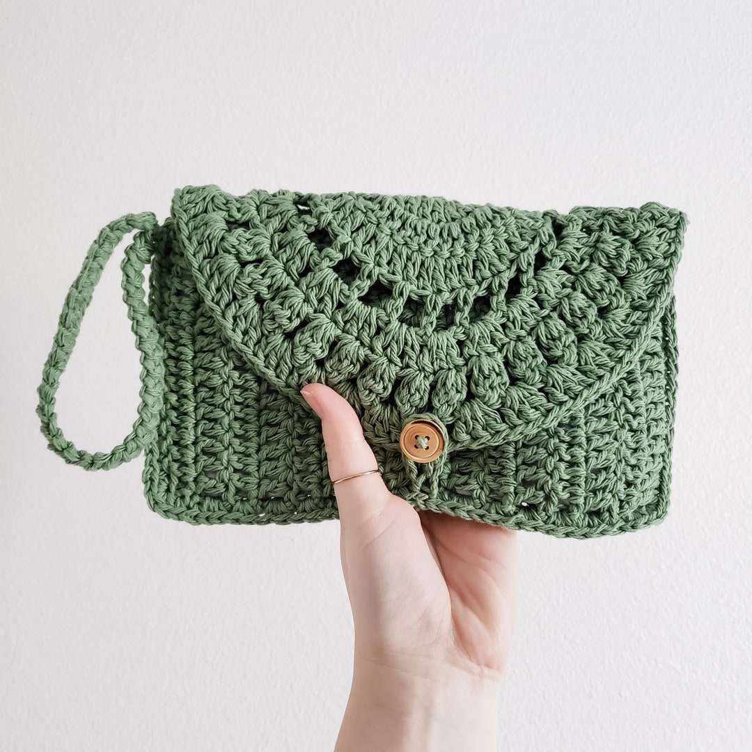 Crochet Wristlet, Crochet Wallet, Bohemian Wallet, Crochet Women's ...