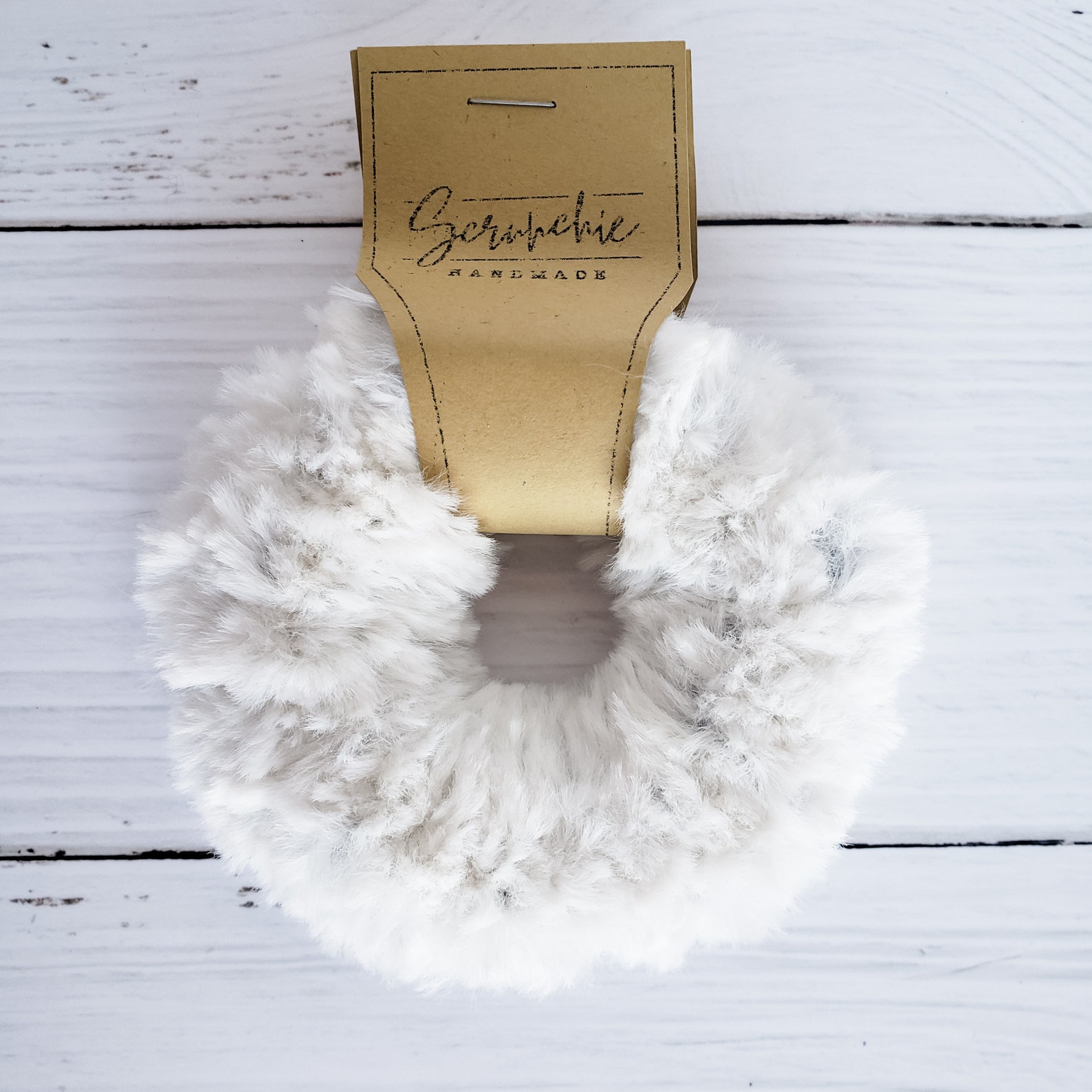 Crochet Scrunchie, Furry Scrunchie, Faux Fur Scrunchie, Crochet Hair ...