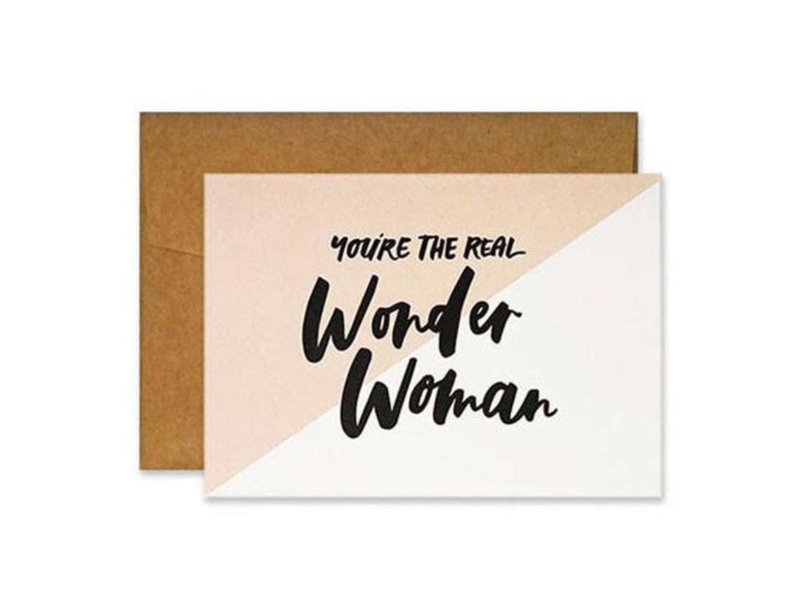 Wonder Woman Card - Etsy