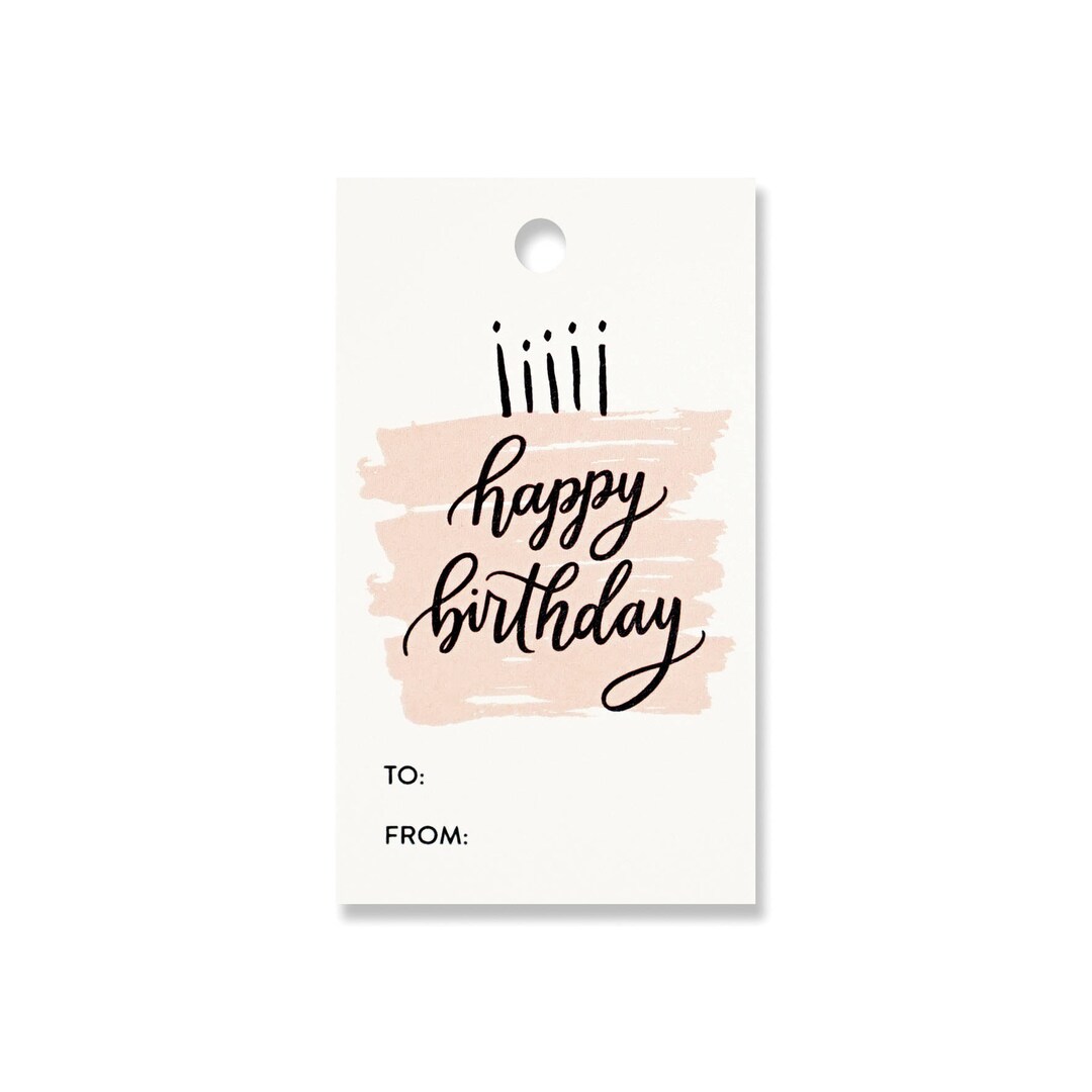 Happy Birthday Candles Gift Tags - Pack of 10 - Etsy