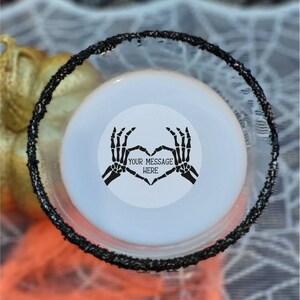 Halloween Edible Drink Toppers, Wafer Paper, Skeleton Heart Hands - Etsy