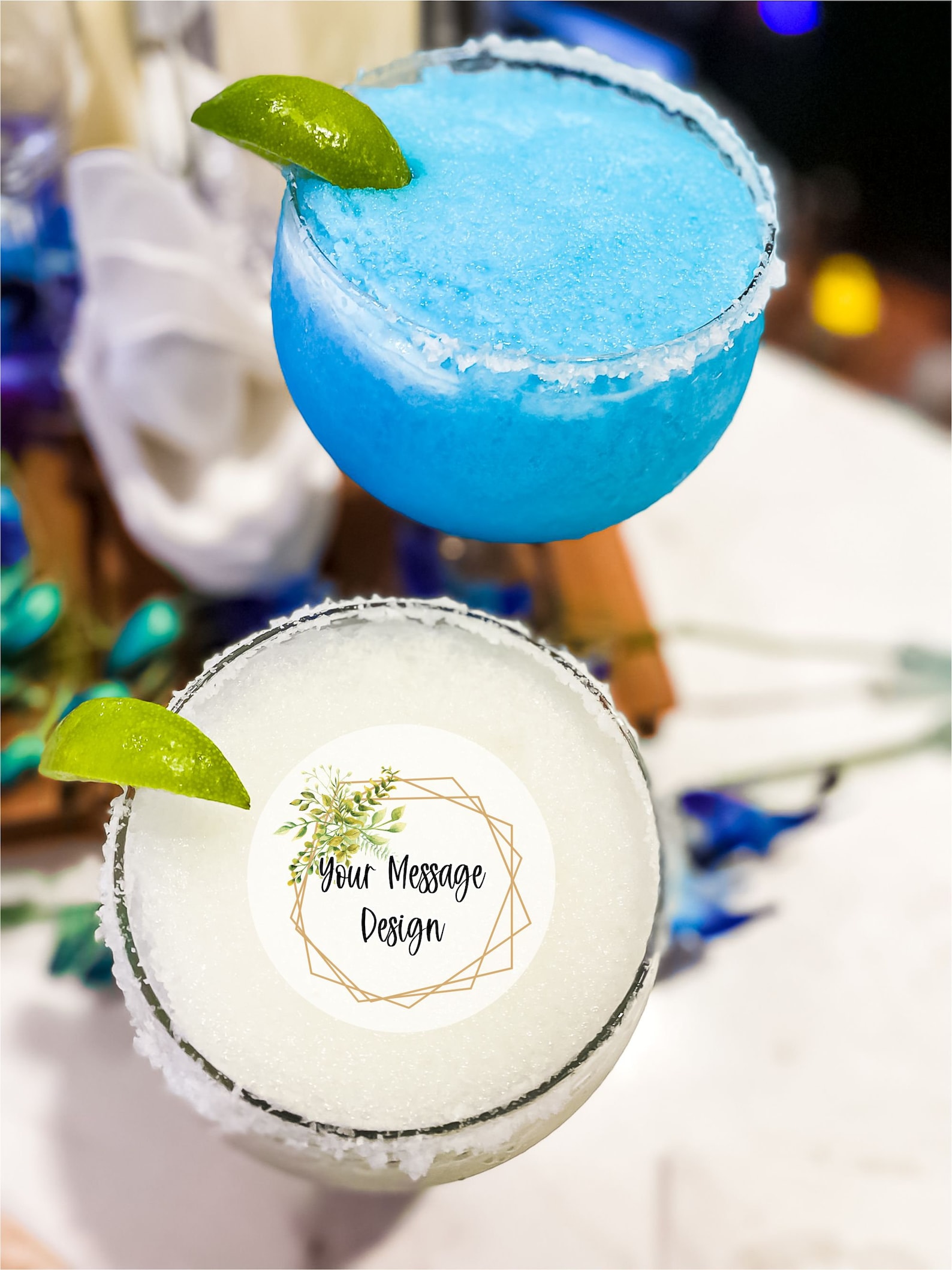 Personalized Edible Drink Topper - Wafer Paper - Your Own Message - Etsy