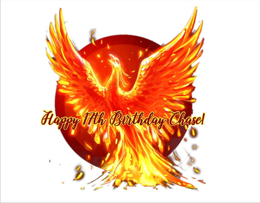 Phoenix Edible Image Frosting Sheet - Birthday Cake Topper - Choose ...