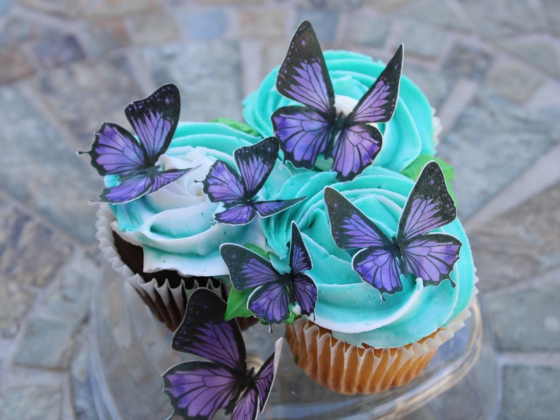 Edible Butterflies Made With Wafer Paper Black & Purple (item #B305) - Etsy
