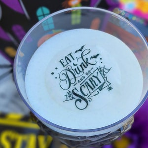 Halloween Edible Drink Toppers Wafer Paper Eat Drink and Be - Etsy