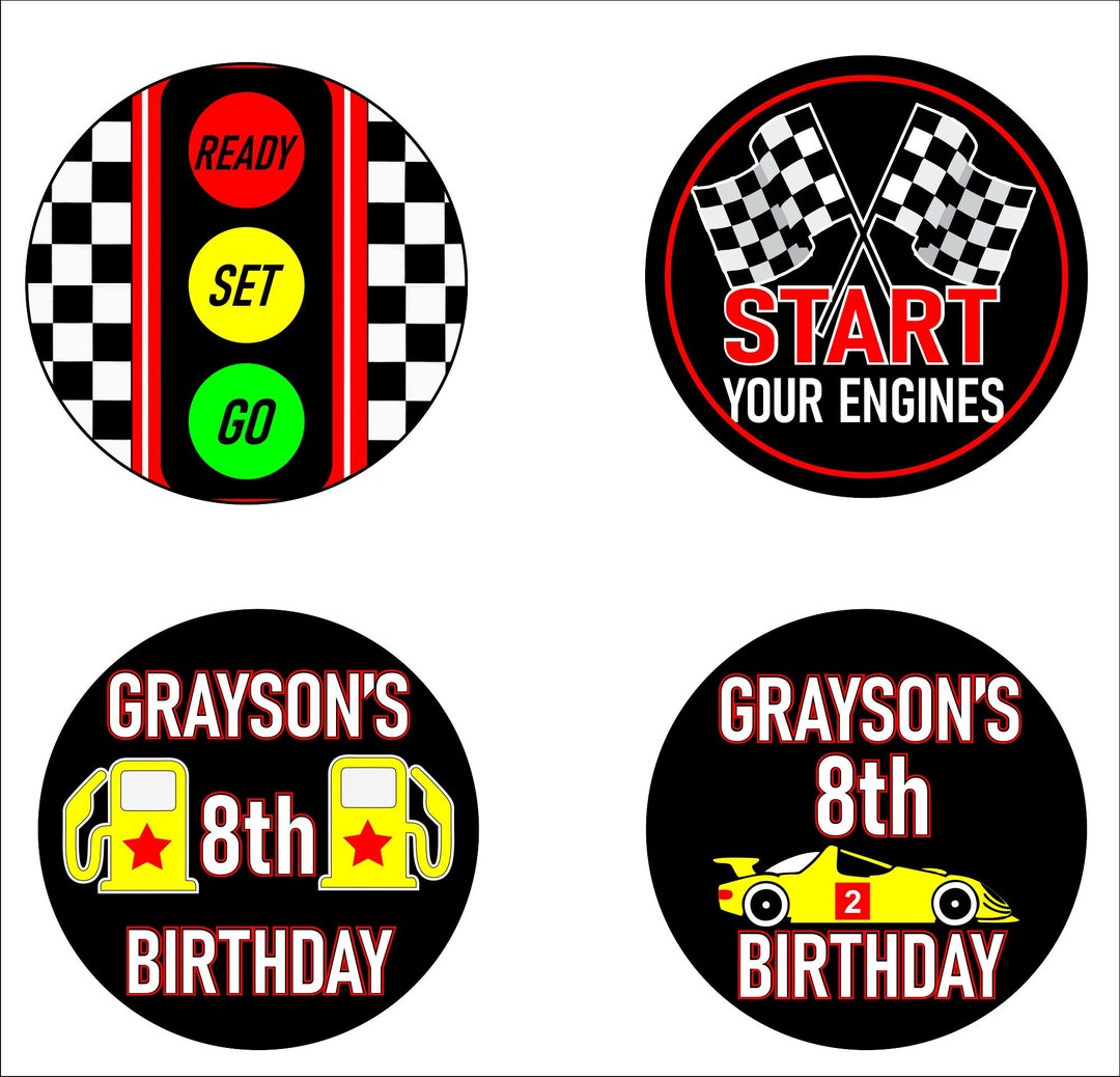 Racing Set Edible Image Frosting Sheet You Choose Your Size Birthday ...