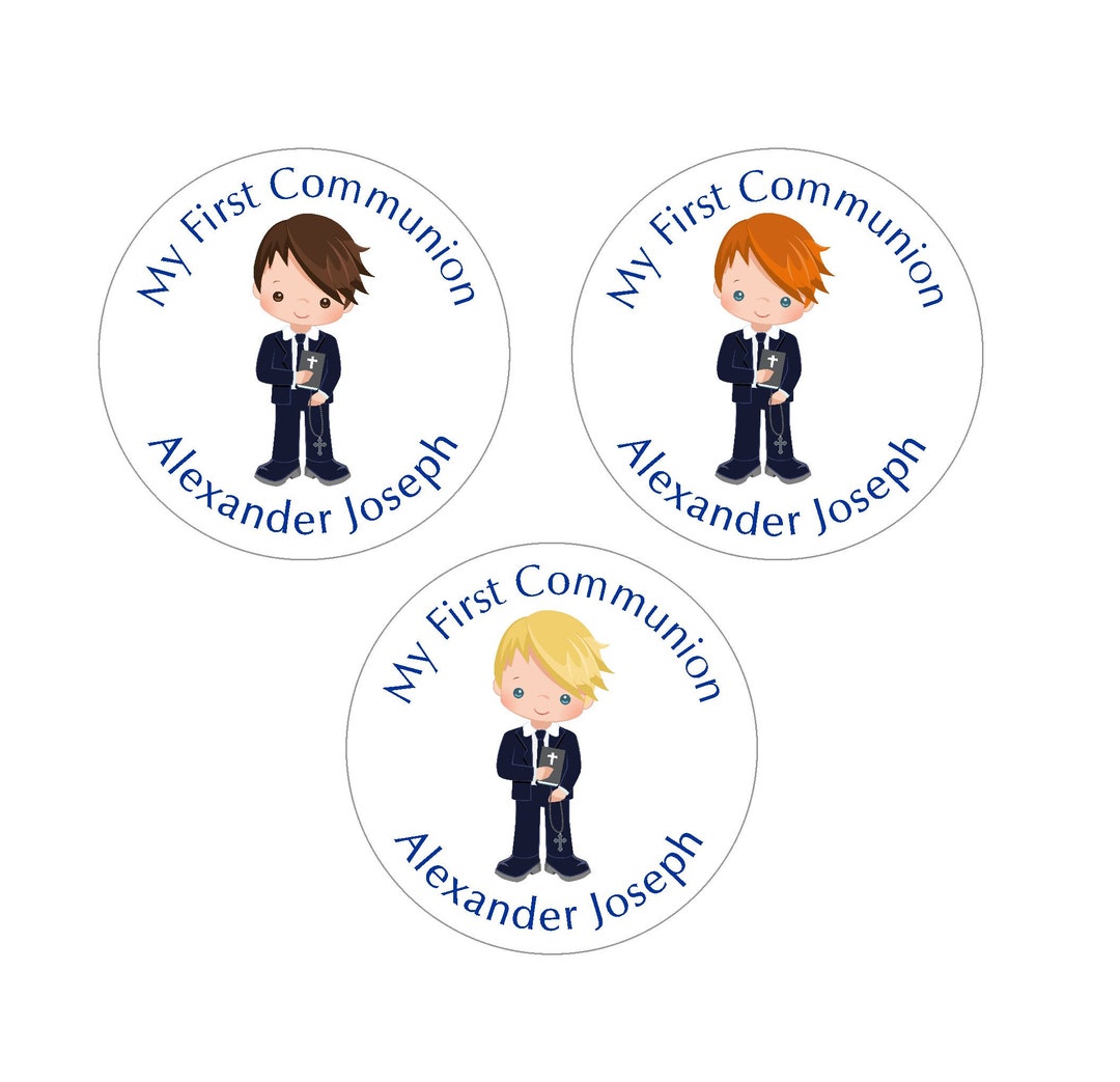 First Communion Edible Image Boy for S, Cookies, Cakes and Cupcakes - Etsy