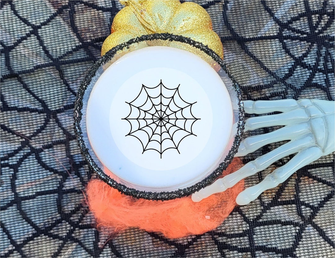 Halloween Edible Drink Toppers, Wafer Paper, Spiderweb - Etsy
