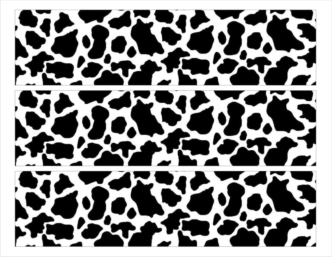 Cow Print Edible Image Cake Strips Pre-cut, Great for Decorating Your ...