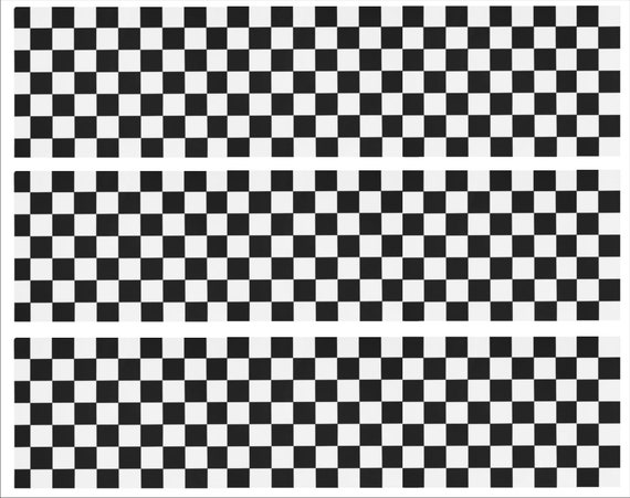 Black and White Checkered Edible Image Cake Strips Pre-cut - Etsy
