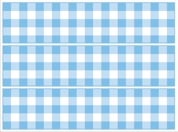 Baby Blue Gingham Edible Image Cake Strips Pre-cut Baby | Etsy