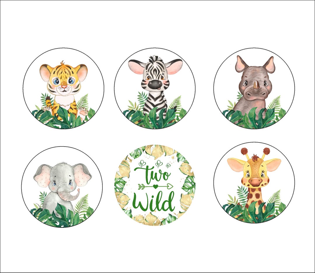 Baby Jungle - Safari Animals Edible Image Icing Sheets - Two Wild - Etsy