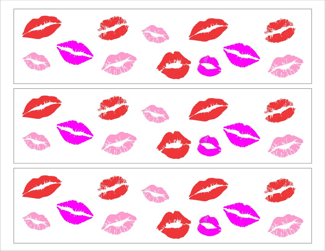 Kissing Lips Edible Image Frosting Sheet Lips Cake Strips - Etsy