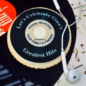 Vintage Record Edible Image Frosting Sheet, Record Cake Topper, Record ...