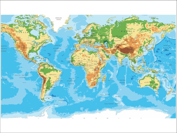 World Map Edible Image Cake Strips 5 Inch Pre-cut Prefect for | Etsy