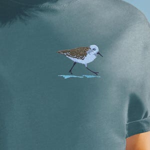Sandpiper Original Art Left Chest Embroidery Comfortable Mid Weight ...