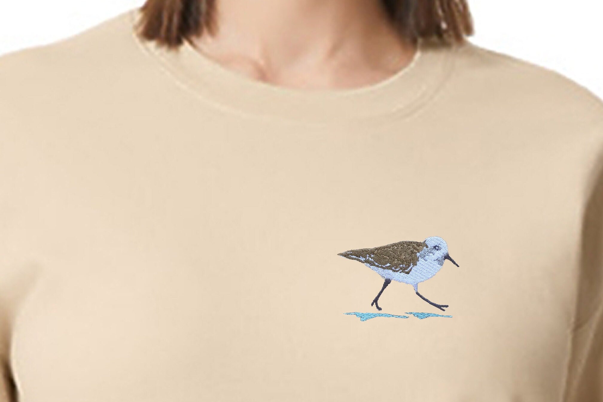 Sandpiper Original Art Left Chest Embroidered Sweatshirt Comfortable ...